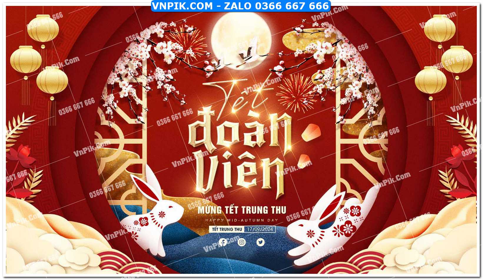 Mã 153119 - Phông nền trung thu – Vui hội trăng rằm file vector PSD ...