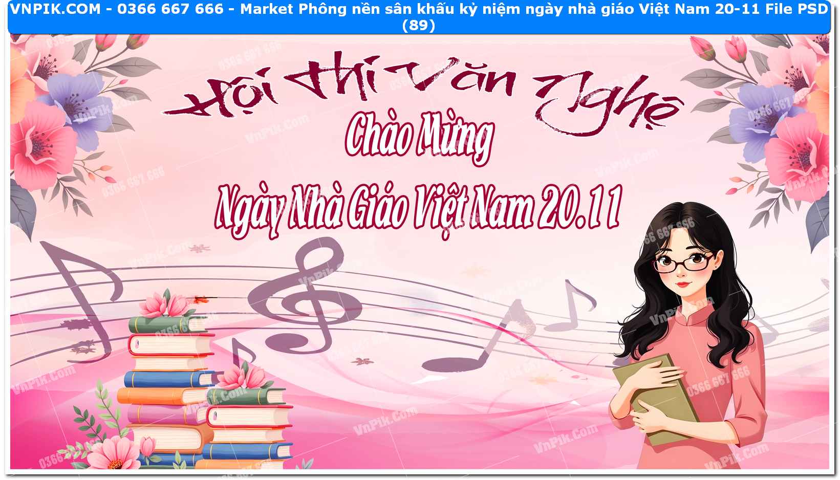 Mã 185368 - Phông nền ngày nhà giáo Việt Nam 20-11 File PSD (278) - VNPIK.COM